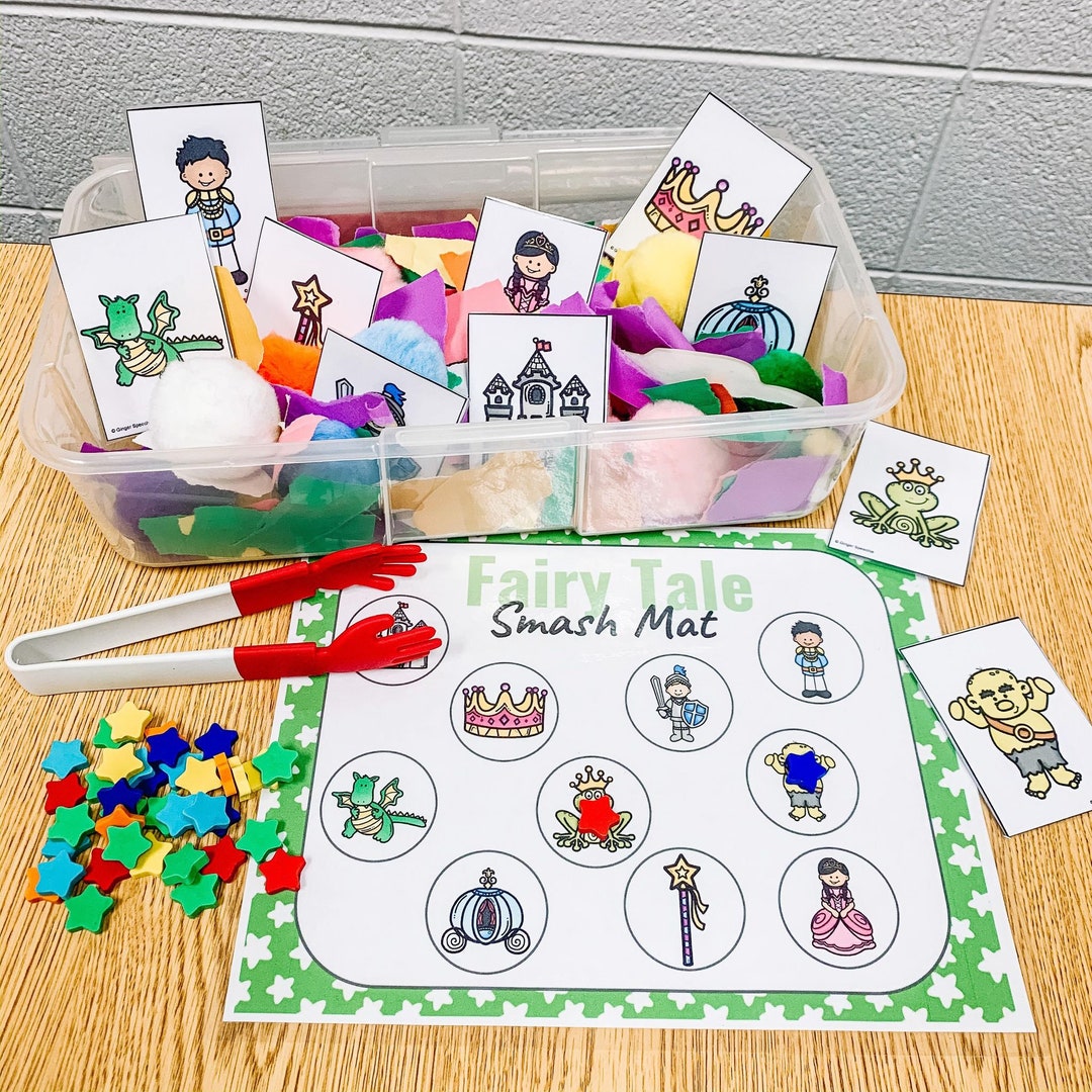 Fairy Tale Smash Mats and Sensory Bin Cards | Parent Activities ...