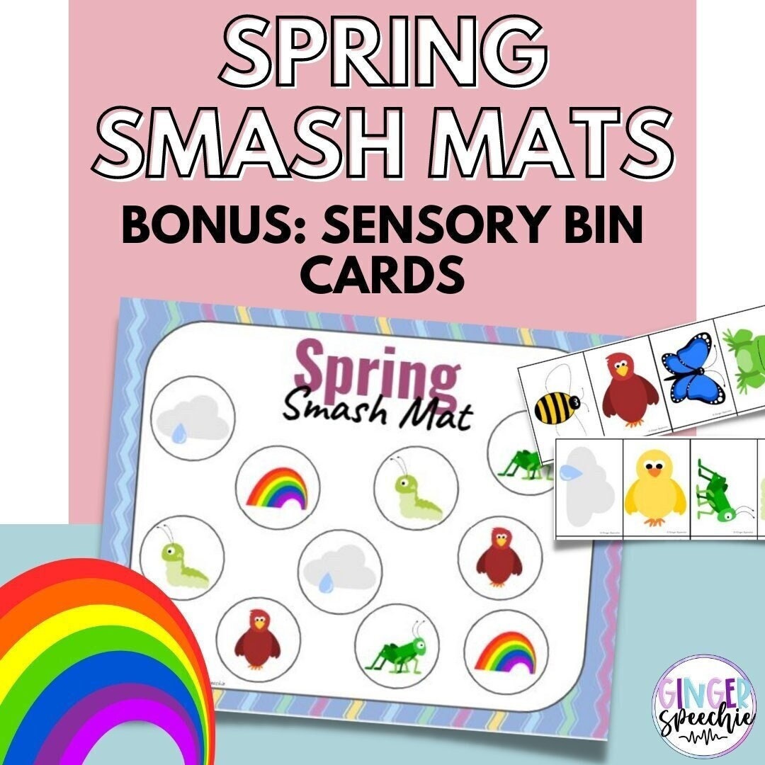 Spring Smash Mats and Sensory Bin Cards | Parent Activities | Sensory ...