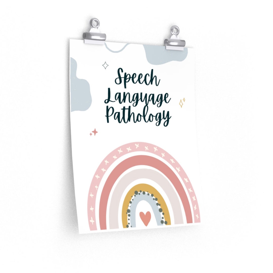 Speech Language Pathology Poster Print | SLP Office Gift| Classroom ...