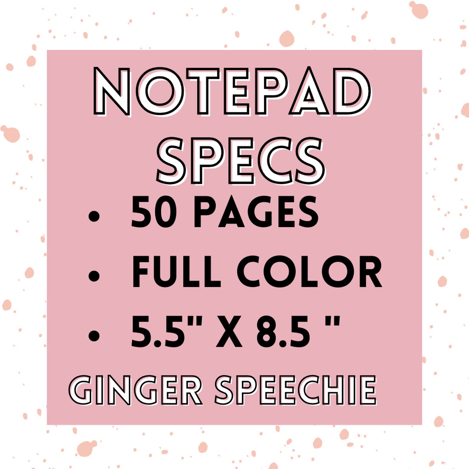 Notes Watercolor Notepad 50 Pages Speech Therapy Gifts | Etsy