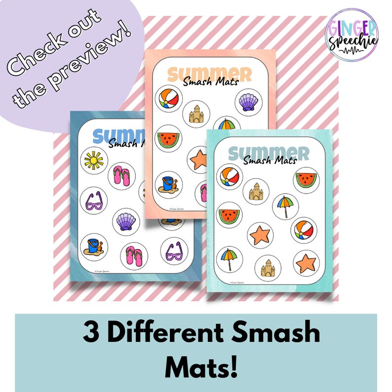 Summer Smash Mats and Sensory Bin Cards Parent Activities - Etsy