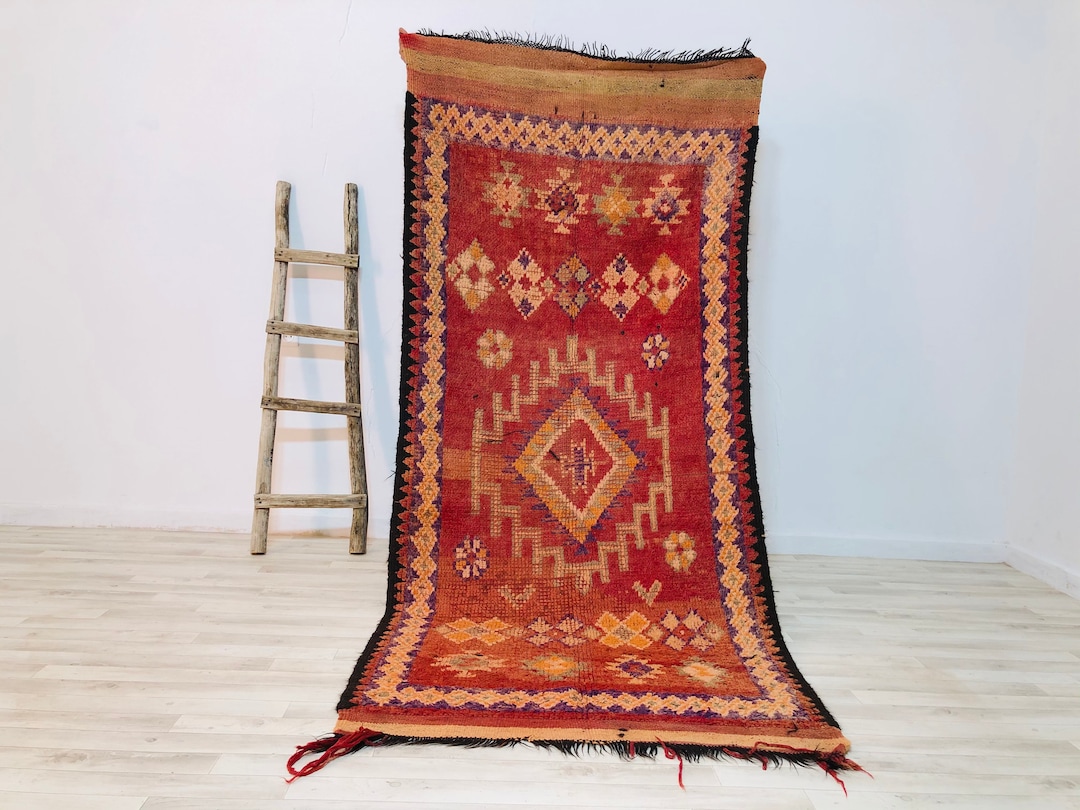 Tappeto marocchino vintage Tappeto berbero marocchino 5,3x3,7 piedi ...