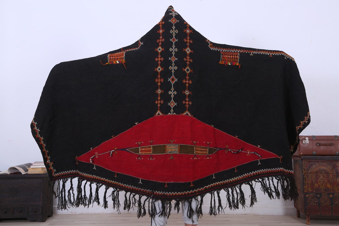 Vintage Hooded Cloak Traditional Wool Cape"akhnif Cape" Moroccan Style ...