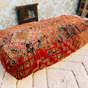 Rectangulare Floor Cushion Vintage Floor Pouf Ottoman Pouffe 48 X 24 X ...