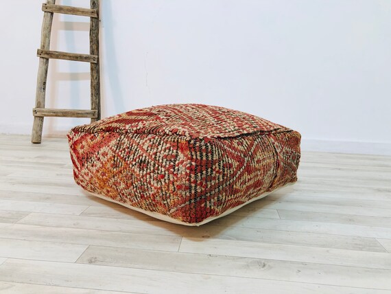 Vintage Moroccan Pouf/ottoman Foot Stool/luxury Pouf/organic - Etsy