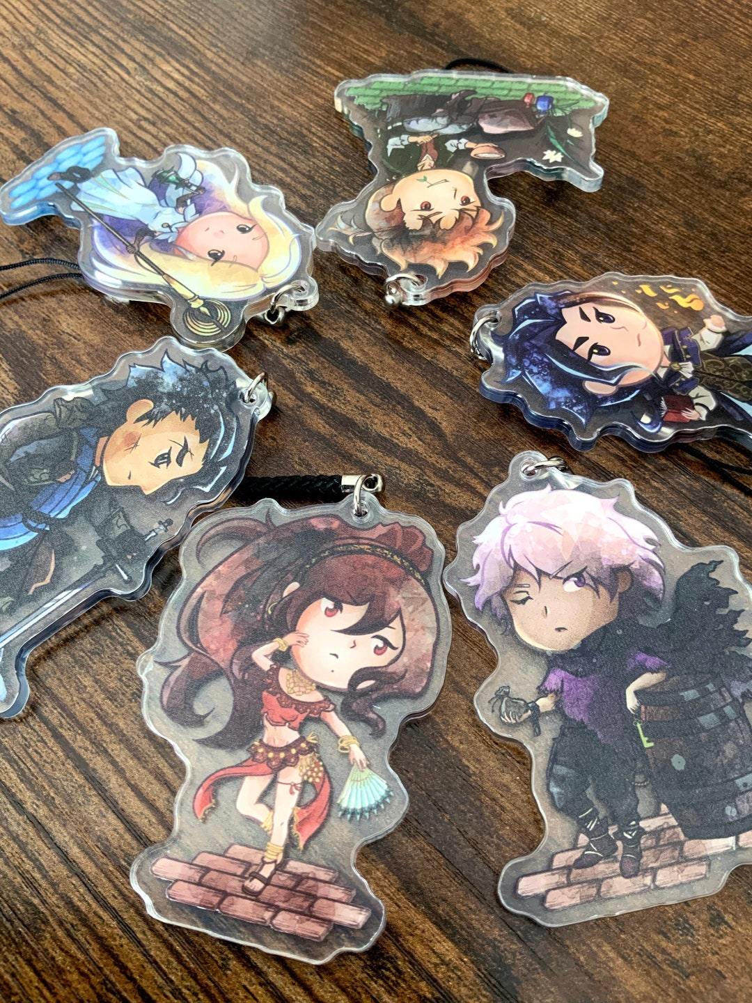 Keychain Octopath Traveler Cyrus Therion Alfyn Primrose Ophilia Olberic ...