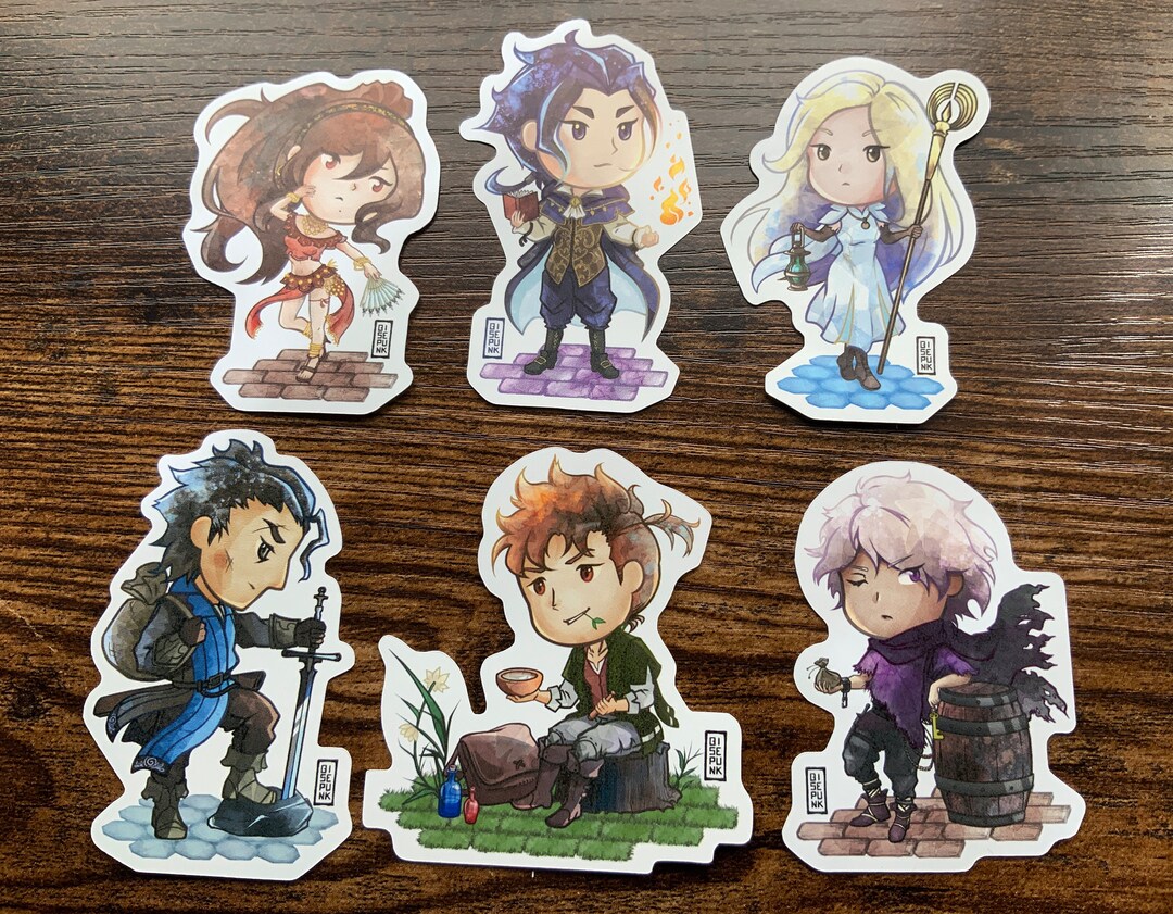 Stickers Octopath Traveler Alfyn Therion Primrose Ophilia Olberic Cyrus ...