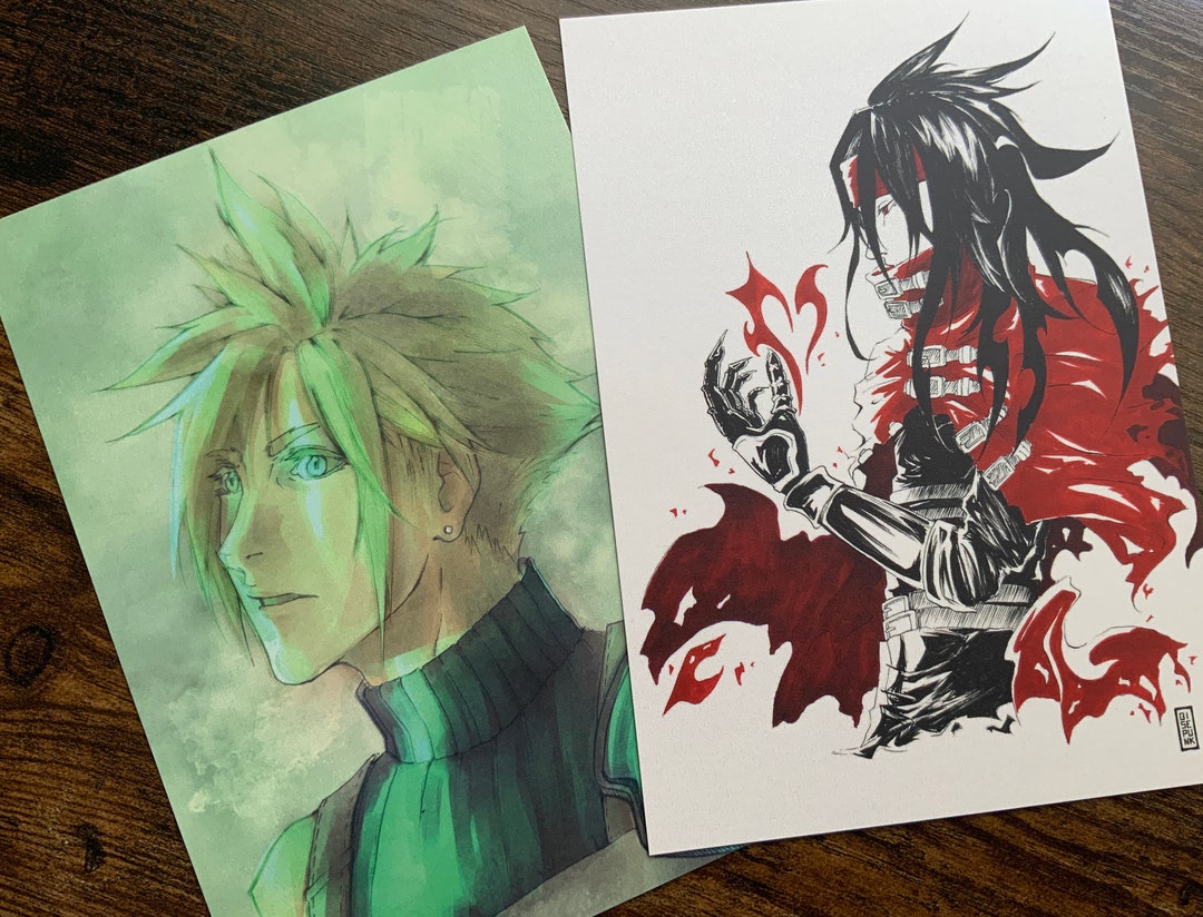 Prints Final Fantasy VII Cloud Vincent Pearly Prints FFVII - Etsy