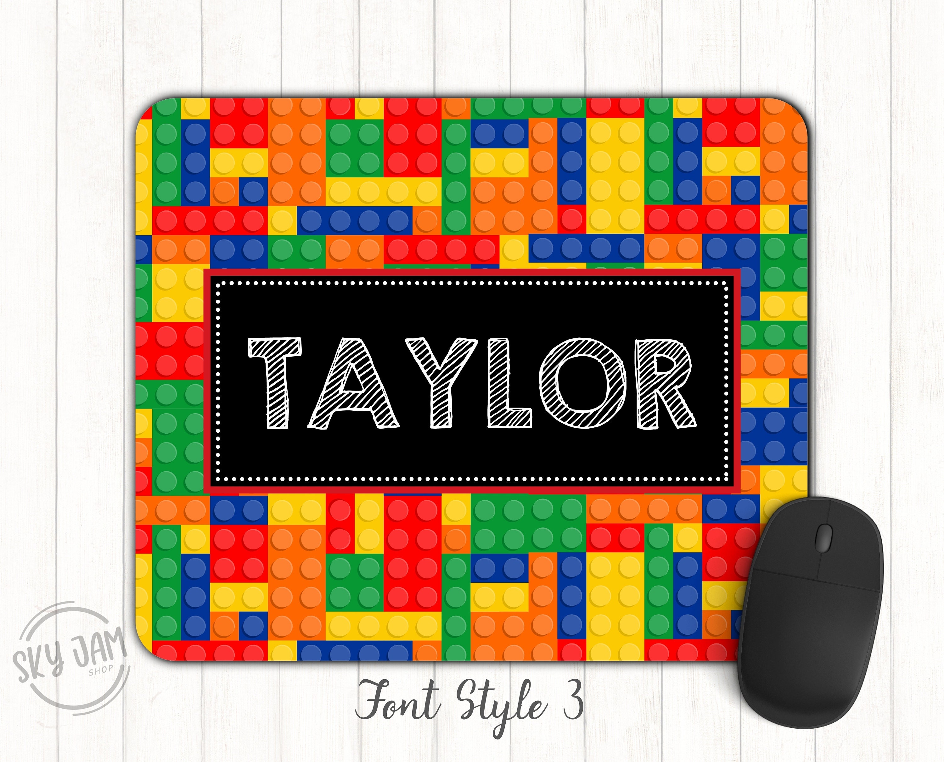 Toy Brick Mousepad, Personalized Mousepad for Kids Building Blocks ...
