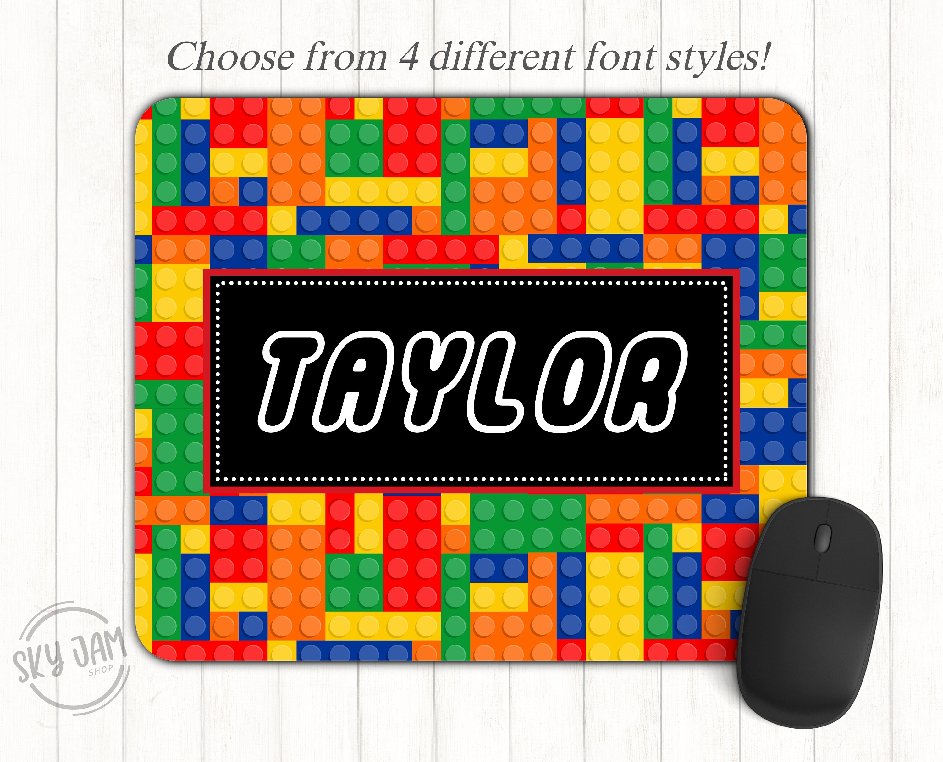Toy Brick Mousepad, Personalized Mousepad for Kids Building Blocks ...