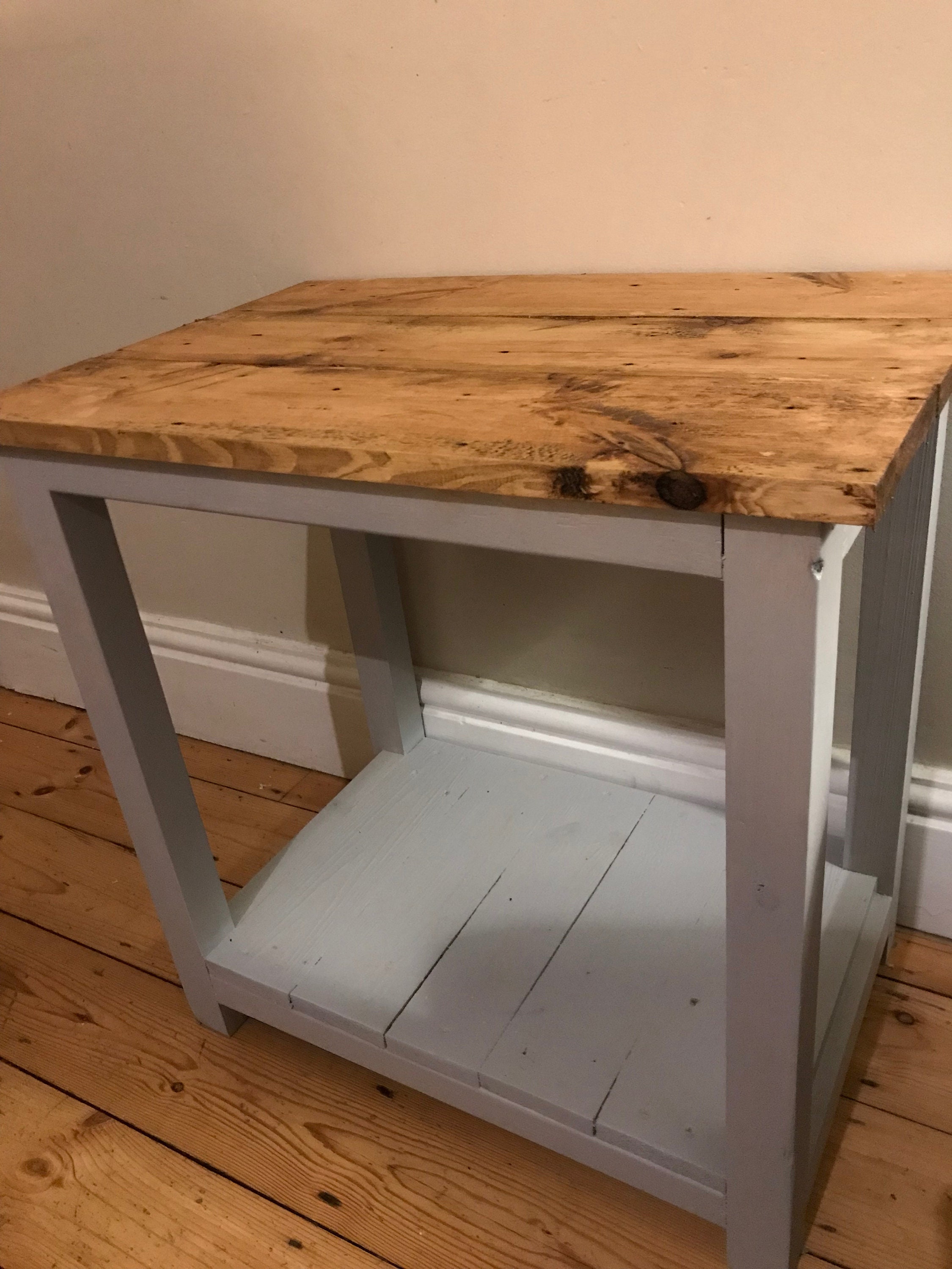 Rustic Reclaimed Farmhouse Side Table - Etsy