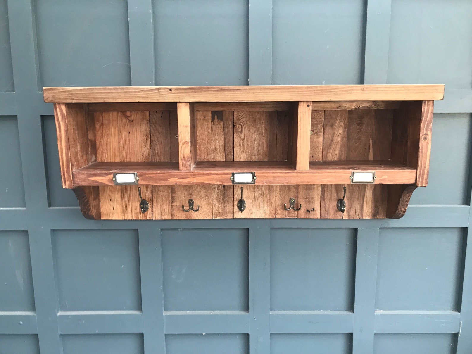 Boot Room Coat Rack With Hat Shelf - Etsy UK