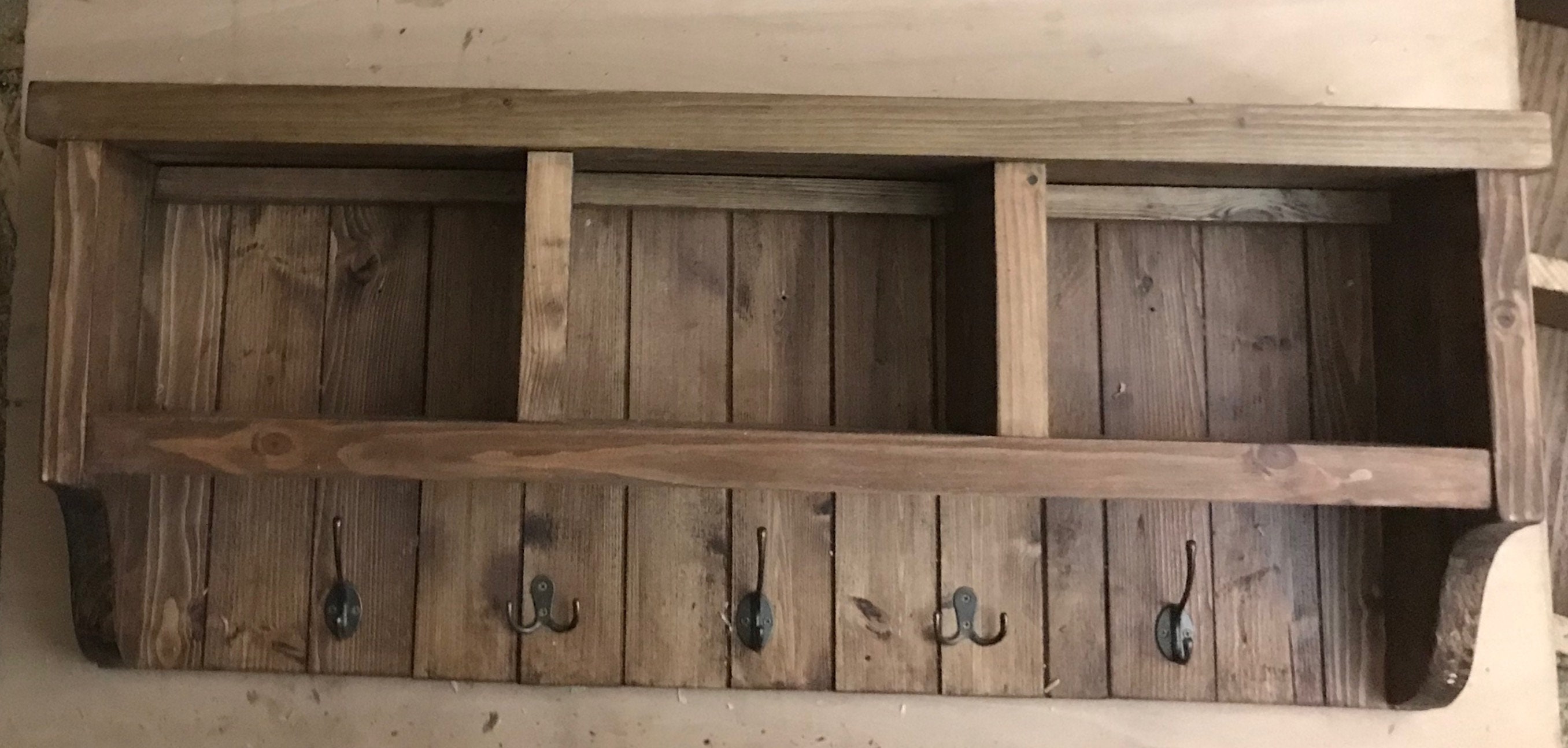 Boot Room Coat Rack With Hat Shelf - Etsy UK