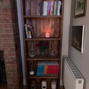 20cm Deep Bookshelves, Solid Wood Bookcase, Handmade Rustic Country ...