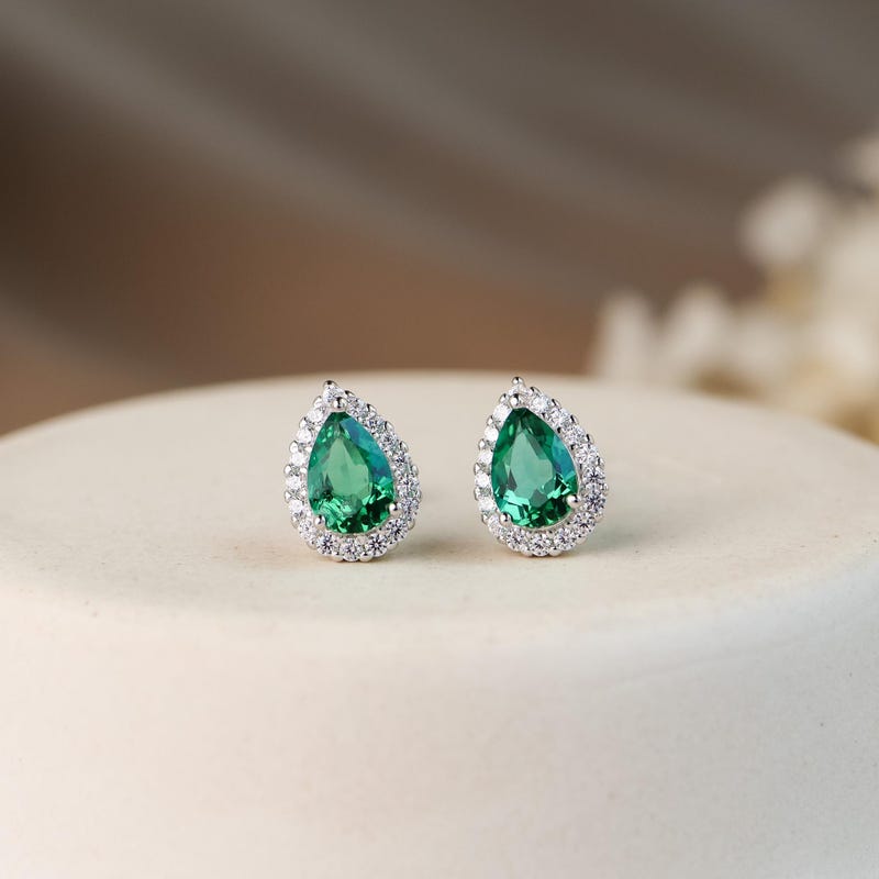 Pear Ruby Dangle Earrings - Etsy