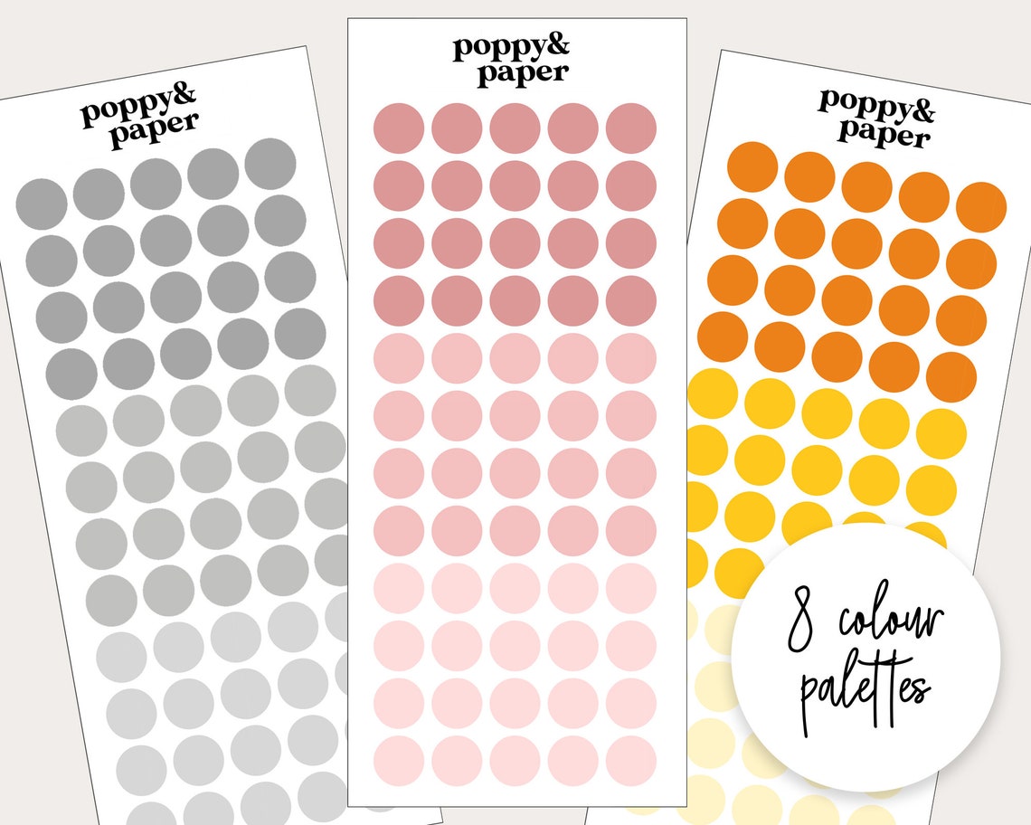 1cm Small Dot Stickers Functional Planner Stickers Sheet | Etsy