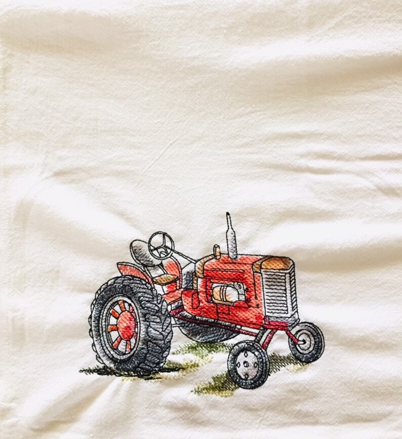 Classic Country Tractor Flour Sack Towel - Etsy