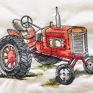 Classic Country Tractor Flour Sack Towel - Etsy
