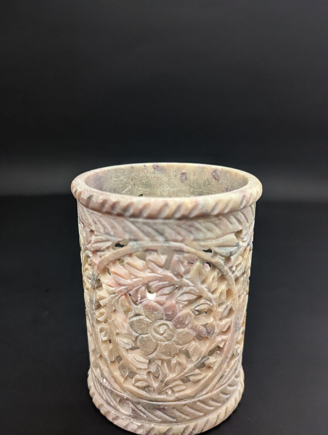 Hand Carved Soapstone Pen/pencil Holder - Etsy