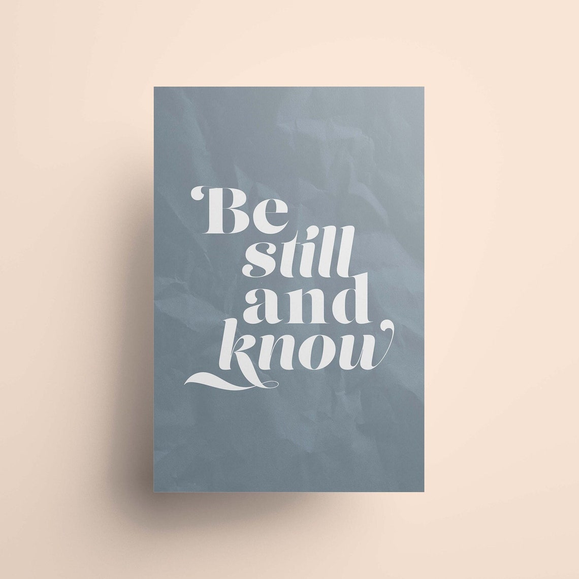 Be Still and Know Downloadable Printable Art Hand Lettered - Etsy
