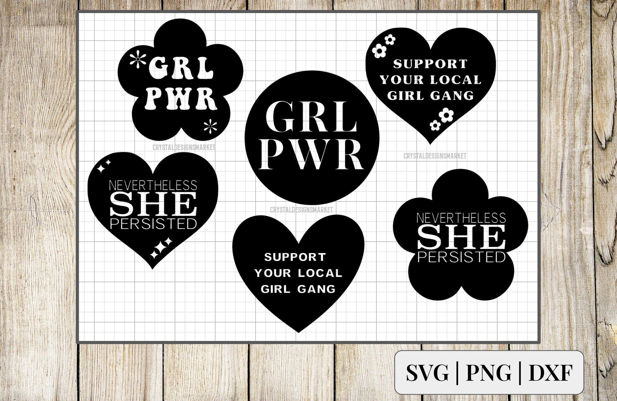 Girl Power Bundle! SVG/ PNG/ DXF File Downloads - Etsy