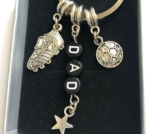 Football Keyring Gift Keepsake Initial Football Christmas - Etsy UK