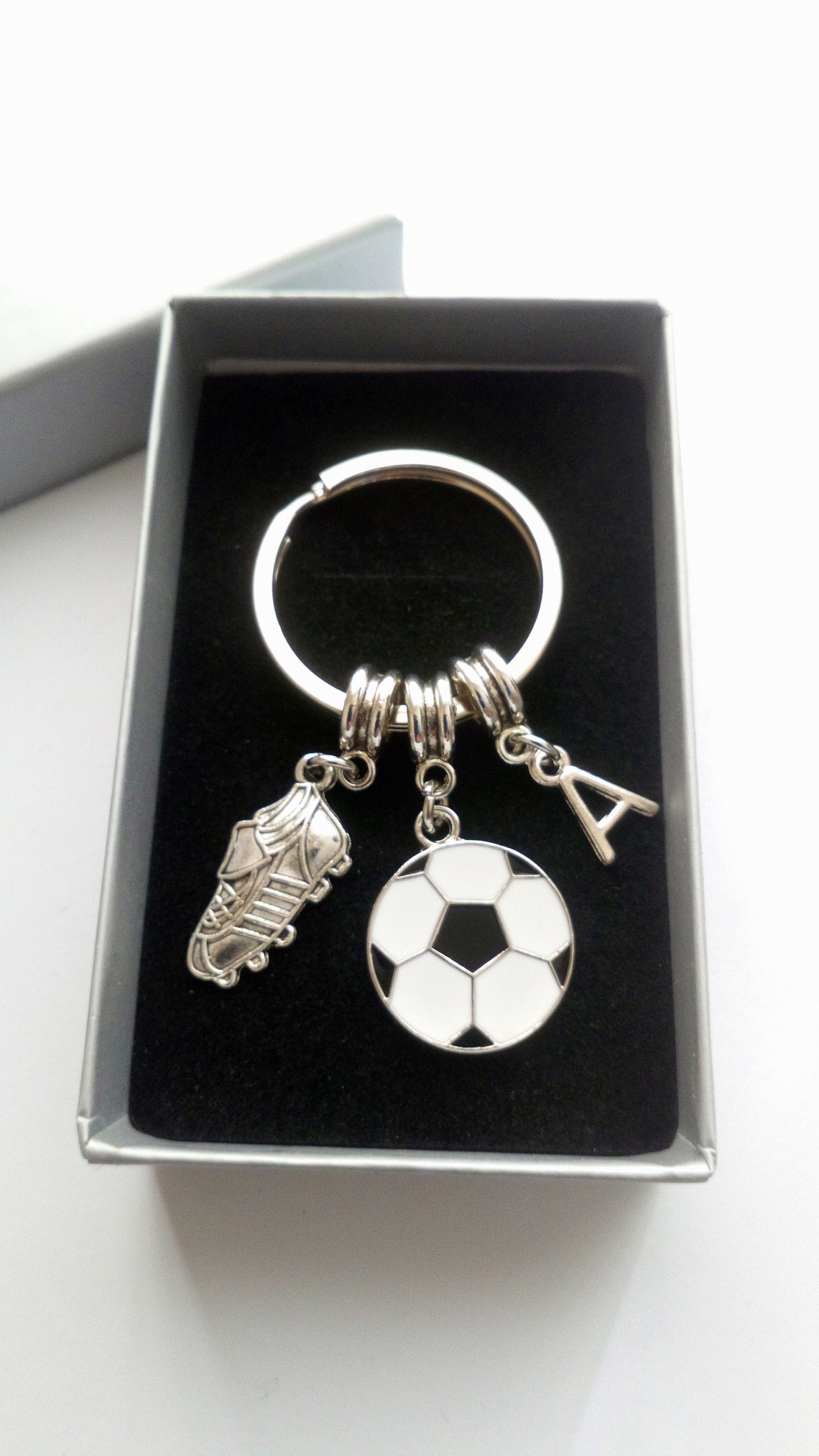 Football Keyring Gift Keepsake Initial Football Christmas Stocking ...