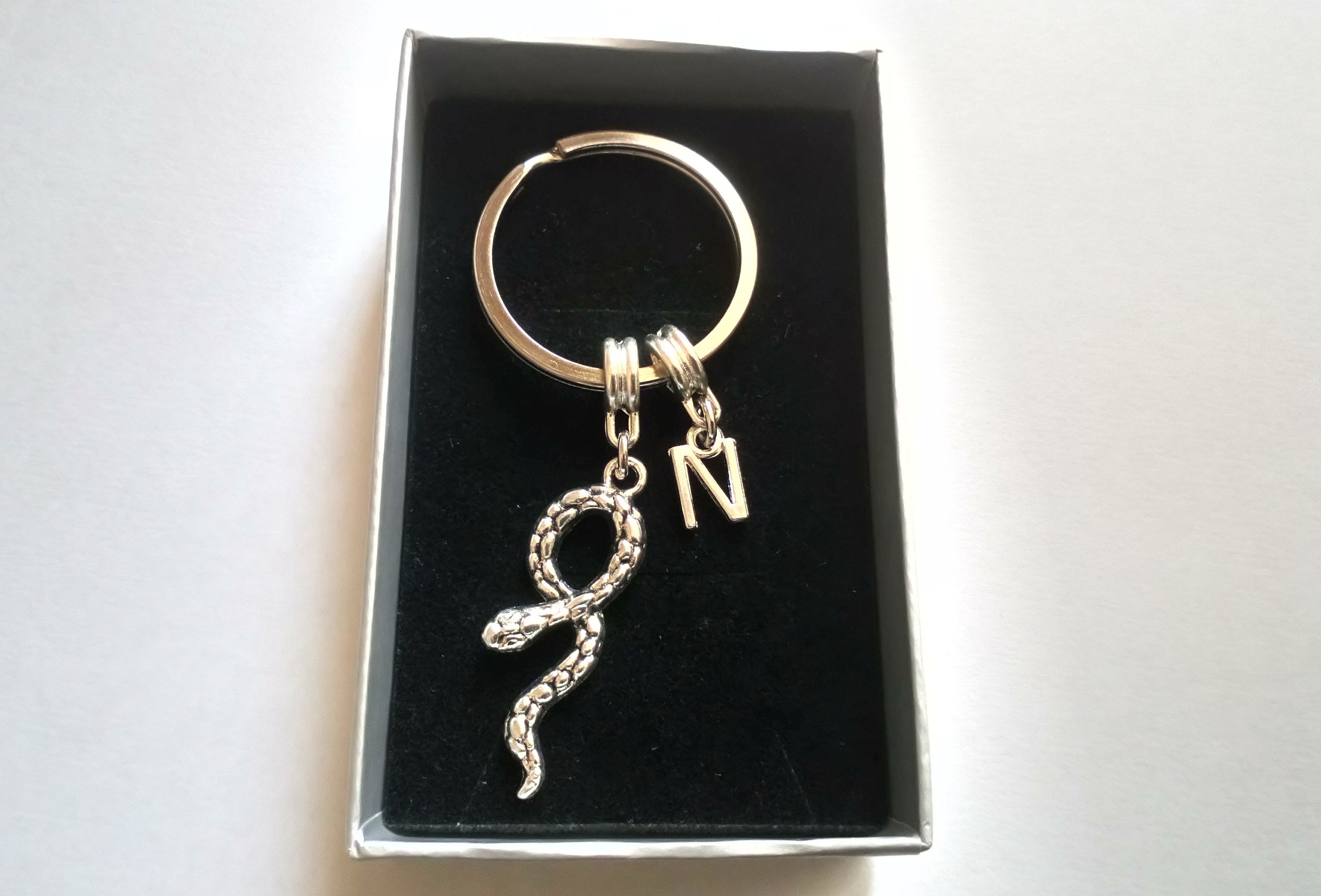 Snake Initial Keyring Slytherin Keyring Gift Serpent Keyring - Etsy UK