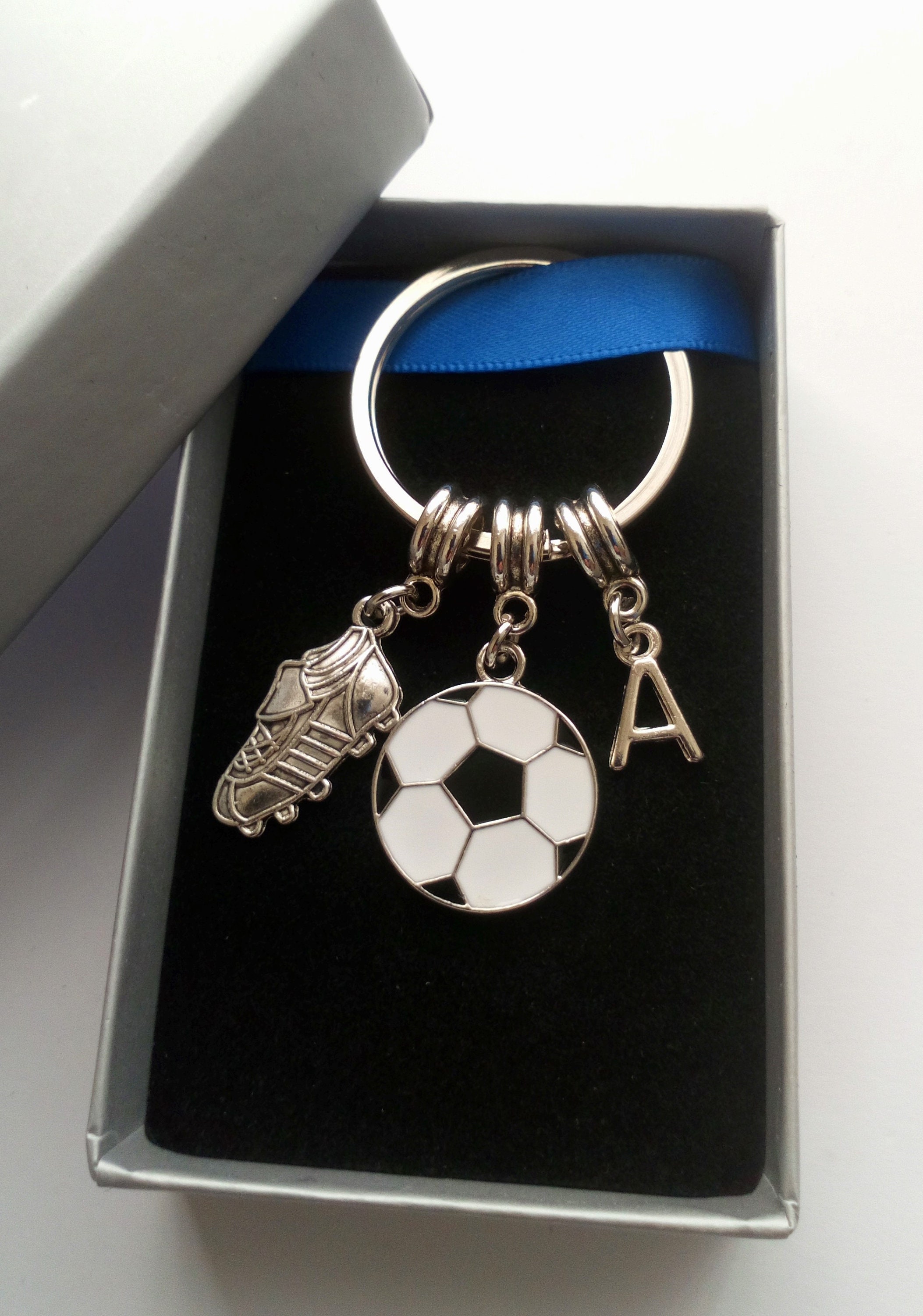 Football Keyring Gift Keepsake Initial Football Christmas Stocking ...