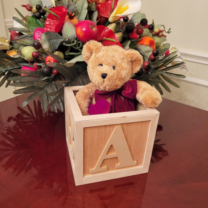 Baby Shower Centerpiece Block Letters, Large Wooden Alphabet Blocks ...