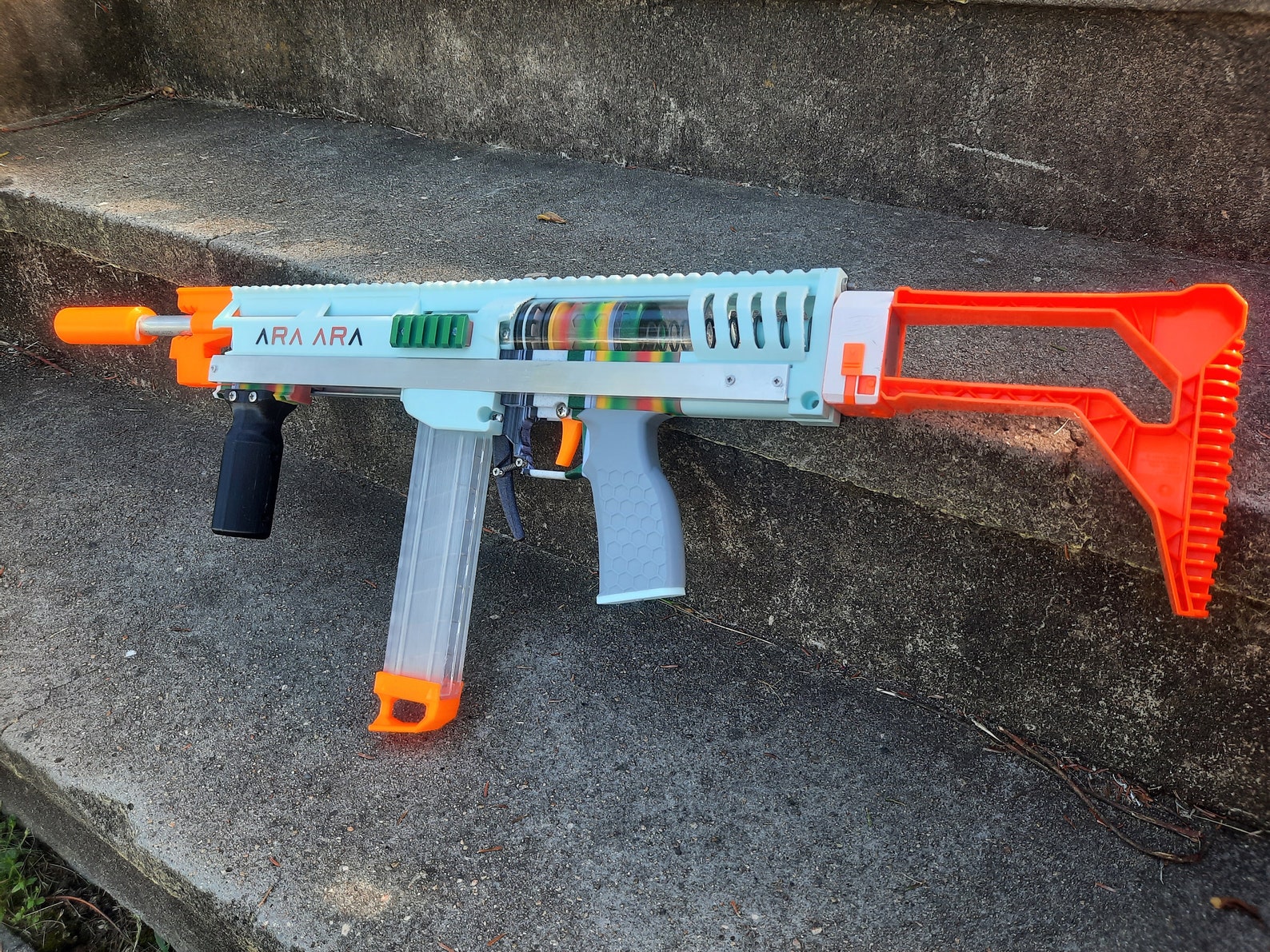 One off Ara Ara Build Nerf Half Dart Blaster Fast Shipping Teal Color ...