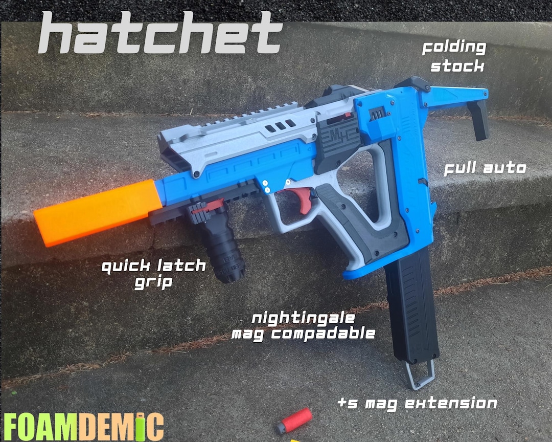 Nerf Hatchet Flywheel Blaster Half Dart - Etsy