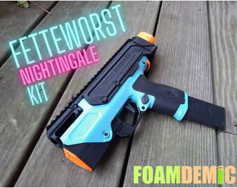 LOKI Nerf MAYFLY W/nightingale Wheels Talon Mag-fed Nerf Maverick Foam Dart Blaster - Etsy