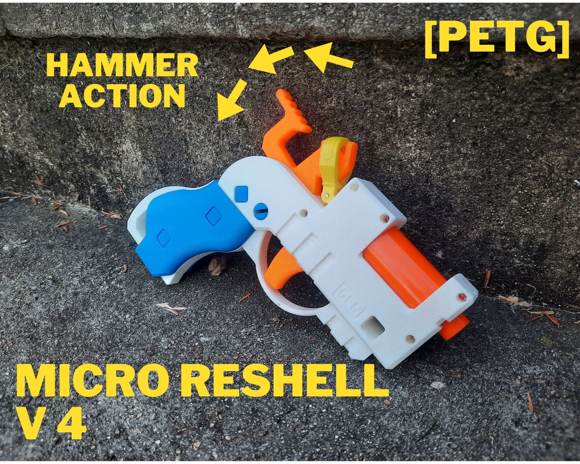 Xshot Micro Blaster Reshell V4 Hammer Action [PETG] by Genco - Etsy