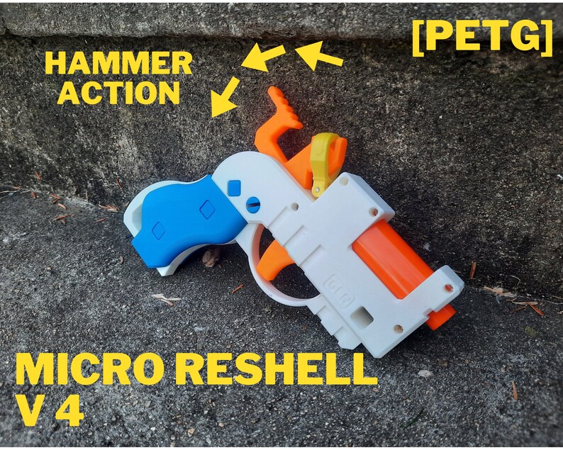 Xshot Micro Blaster Reshell V4 Hammer Action [PETG] by Genco - Etsy