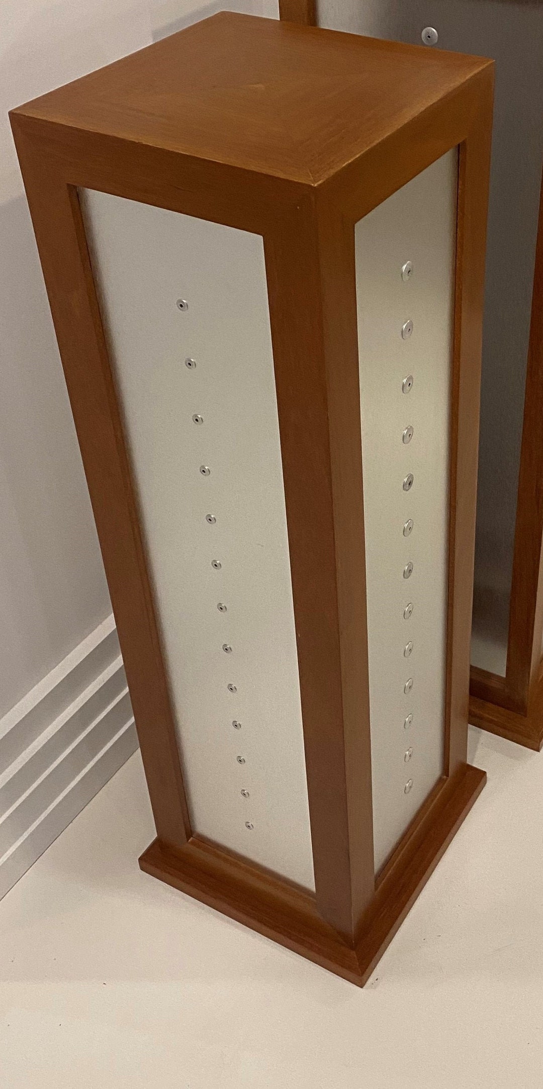 Rusty Wolfe Original Mahogany and Stainless-steel Pedestal - Etsy