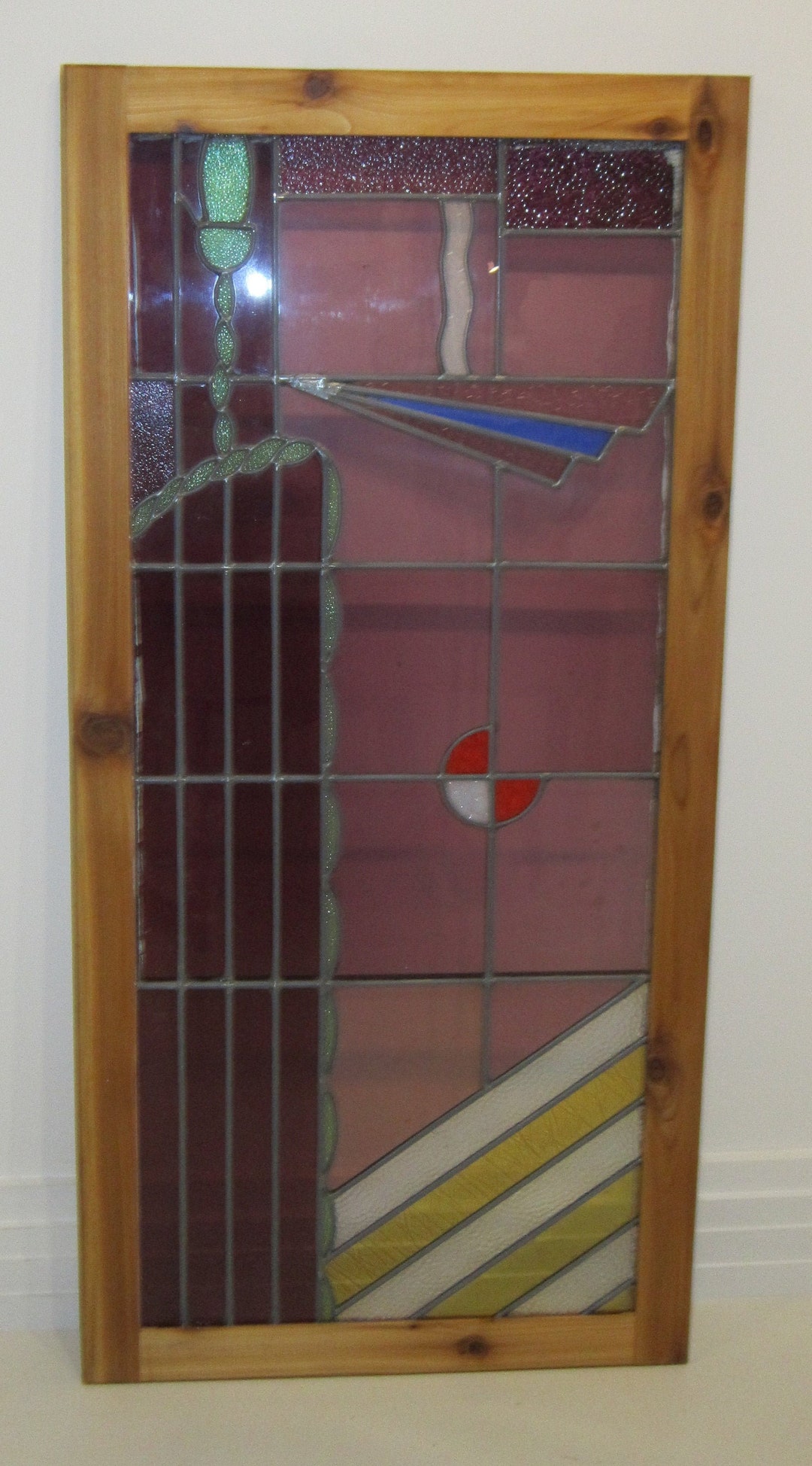 Antique English Stain Glass Window - Etsy