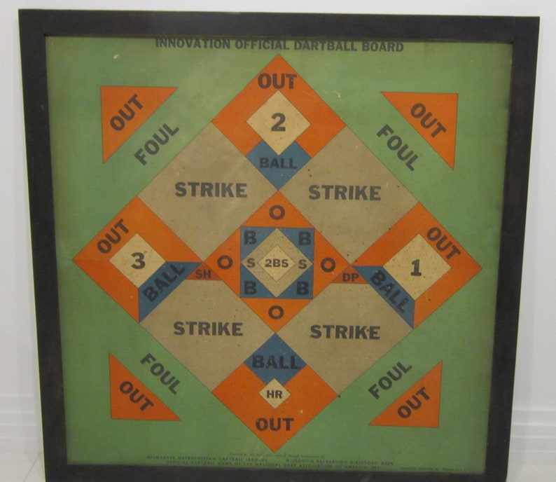 Vintage Dart Board - Etsy
