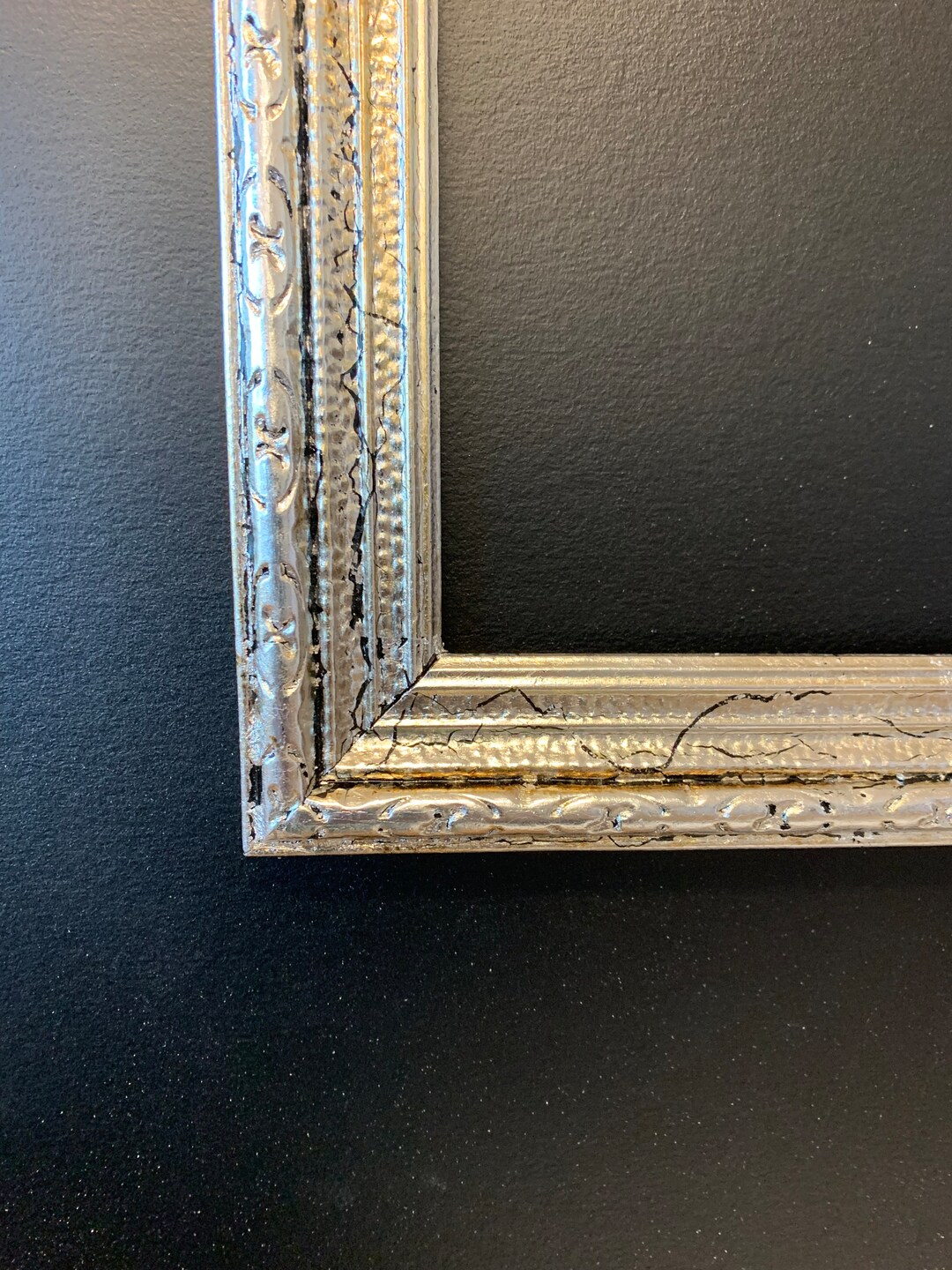 Antique Silver Leaf Frame With Contemporary Finish for a 12 1/6" X 9 1/ ...
