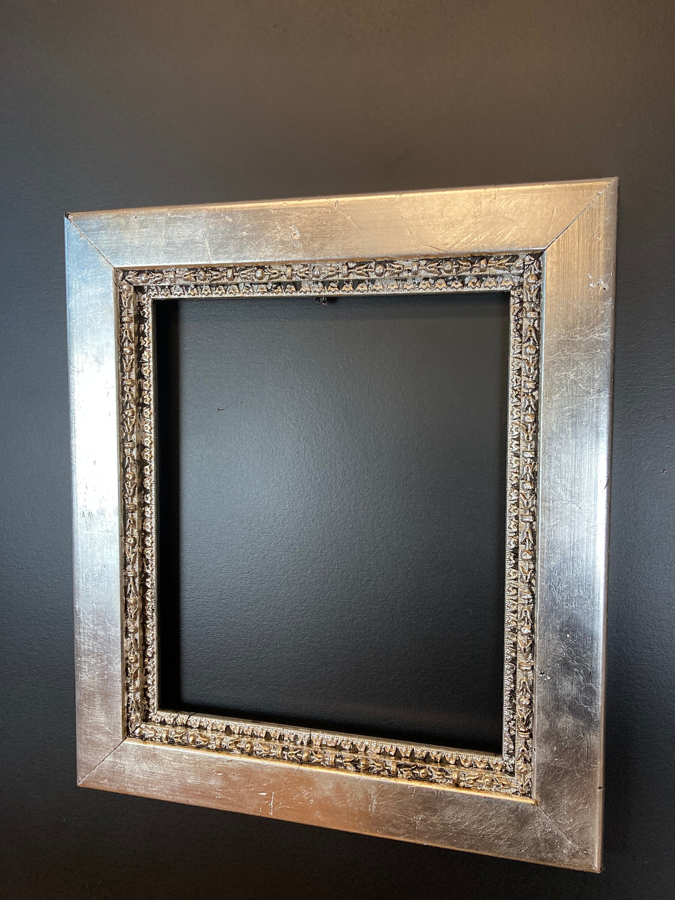 Antique Silver Leaf Picture Frame With a Contemporary Finish - Etsy UK