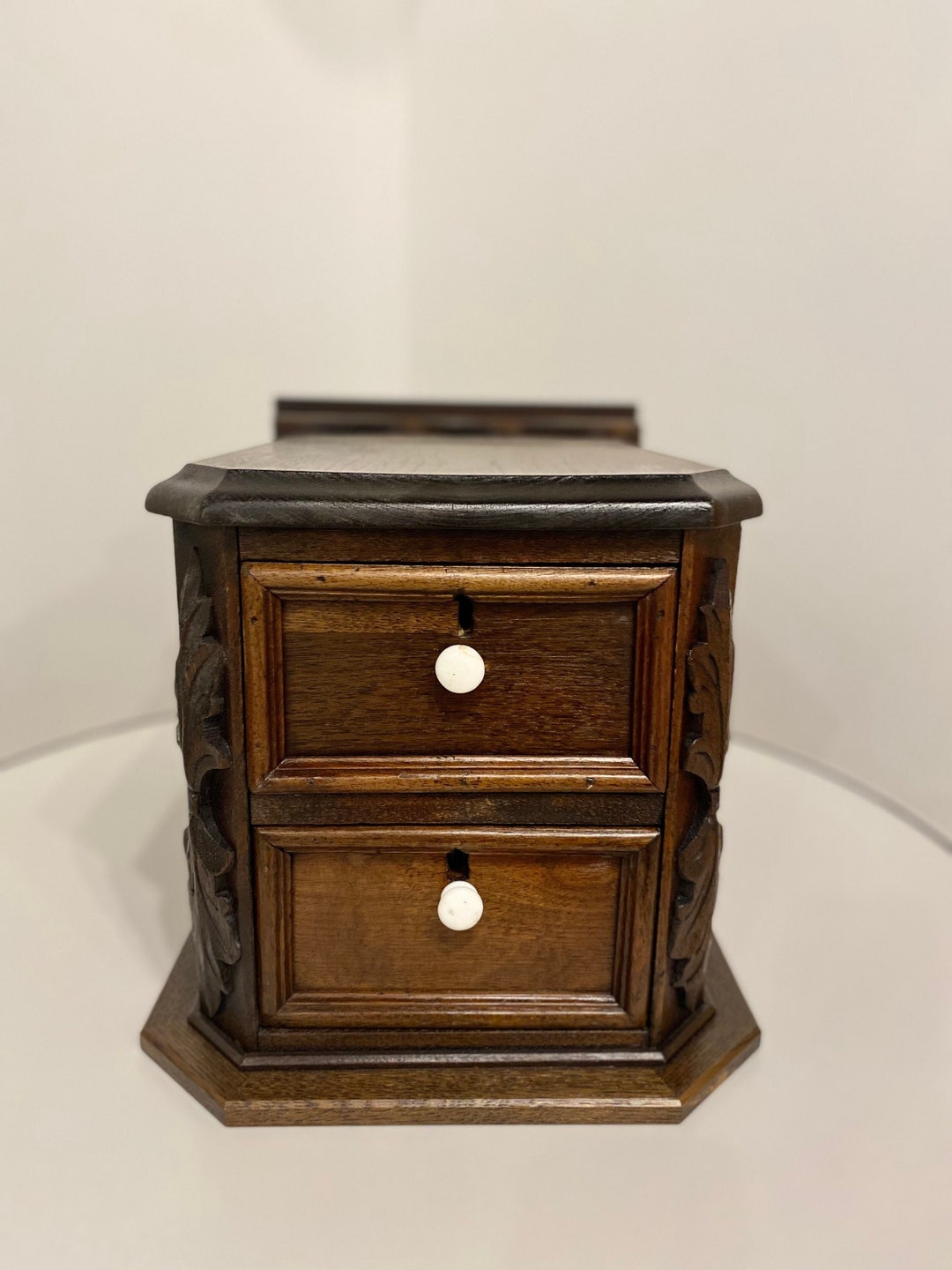 Antique Walnut Table Top Drawer Units - Etsy
