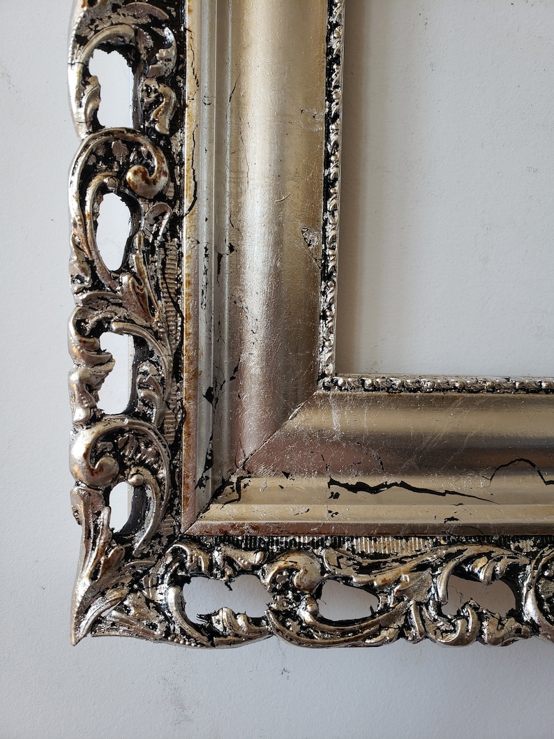 Antique Silver Leaf Picture Frame for a 9 1/4 X 6 - Etsy