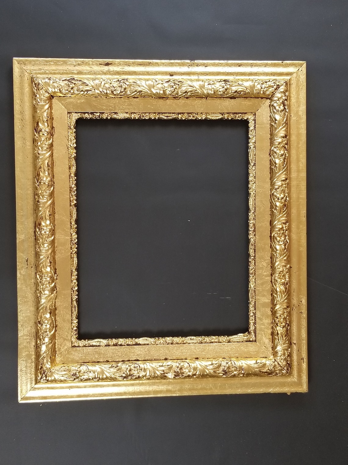 Antique Gold Leaf Picture Frame With a Contemporary Finish for a 16 3/8 ...