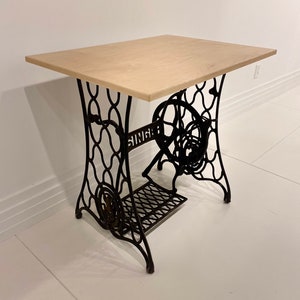Singer Sewing Base Refinished With a Fine Wooden Table Top - Etsy
