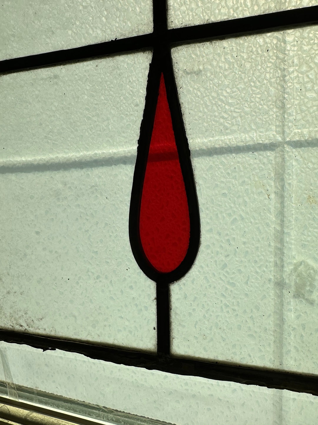 Antique English Window With Stained Glass Detail - Etsy