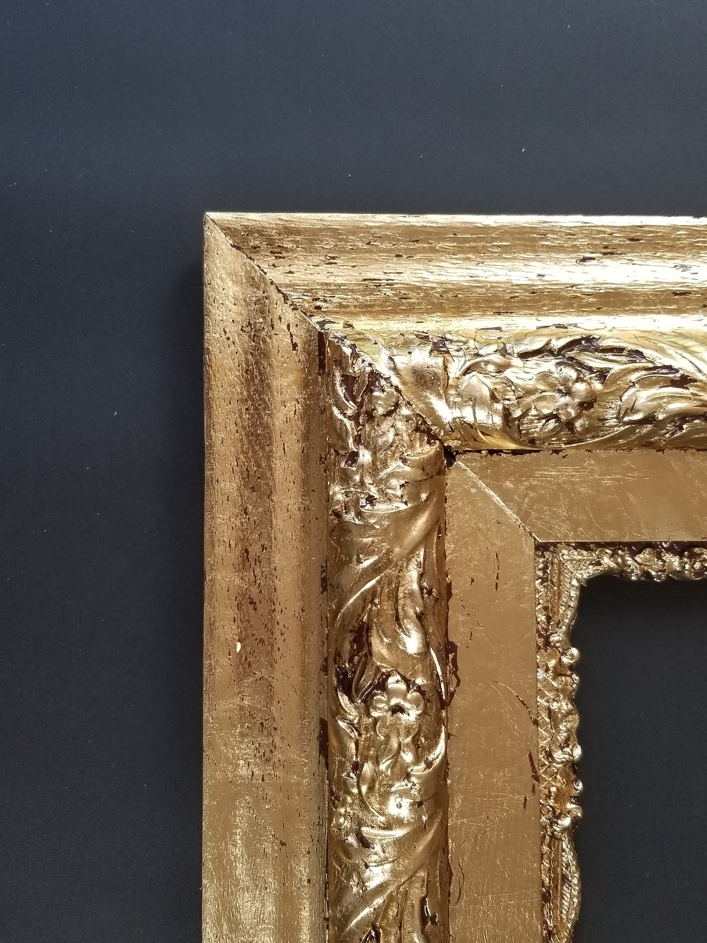 Antique Gold Leaf Picture Frame With a Contemporary Finish for a 16 3/8 ...