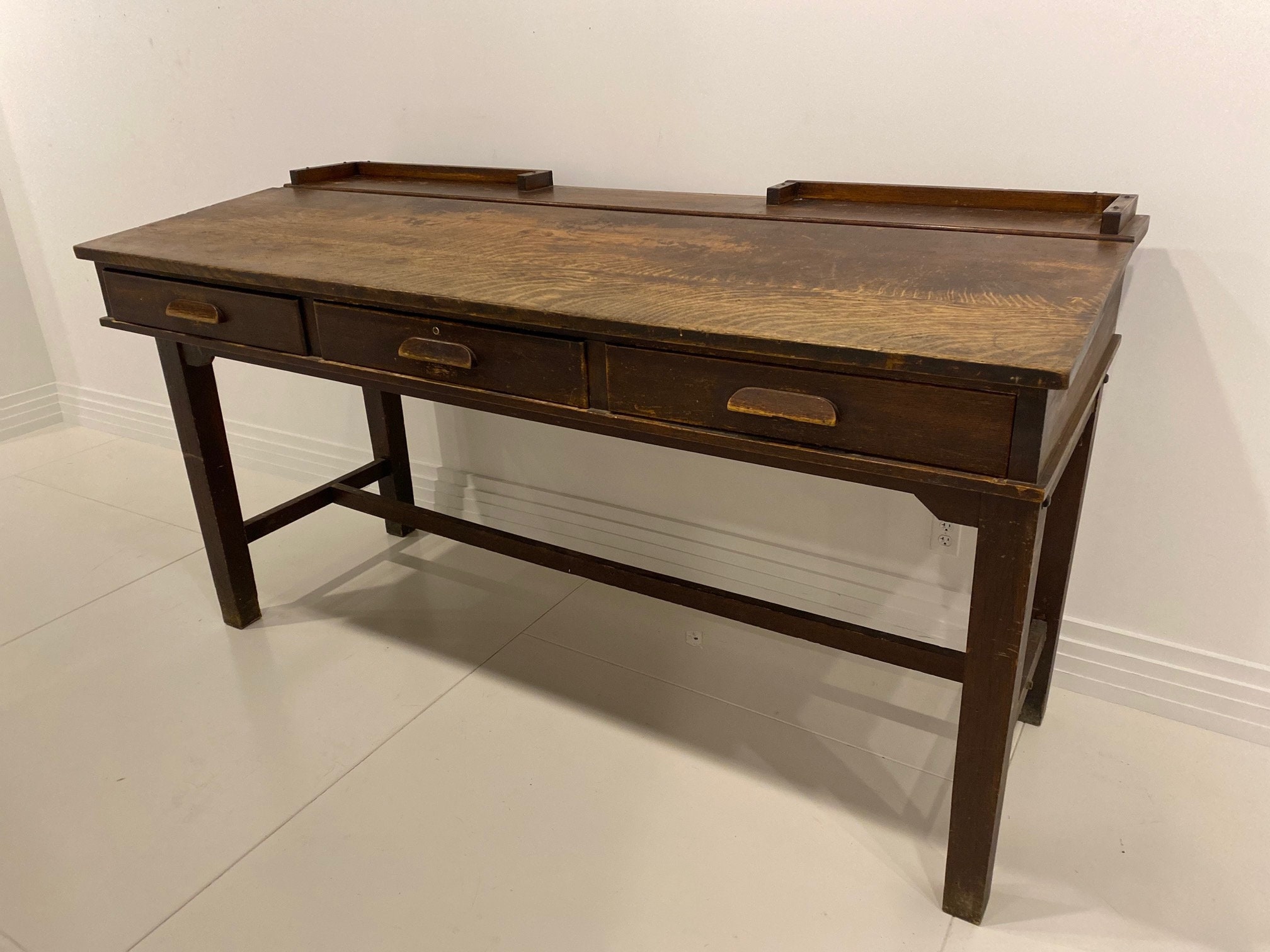 Large Railroad Desk From Milwaukee Terminal - Etsy