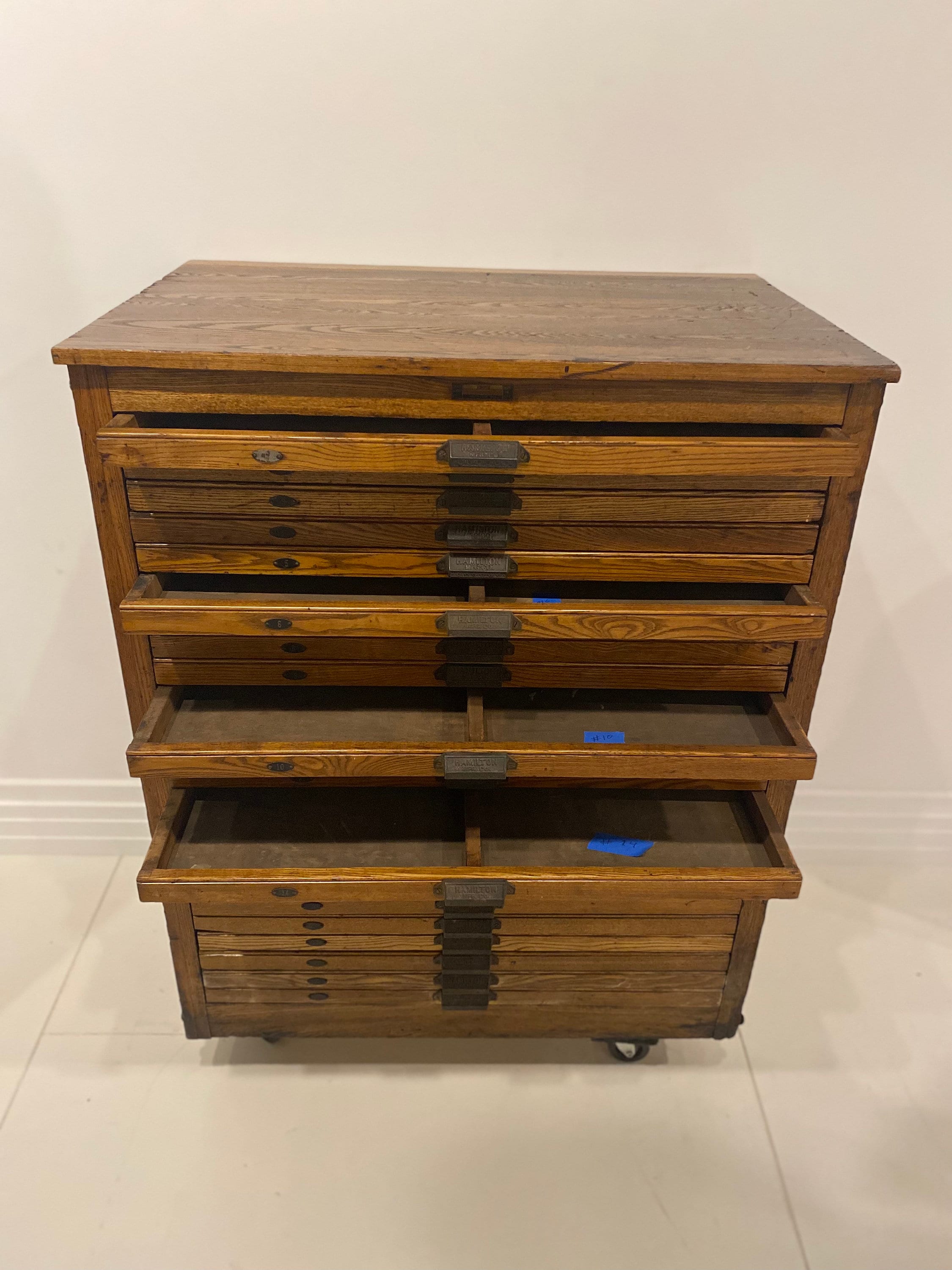 Antique Hamilton Printers Cabinet - Etsy