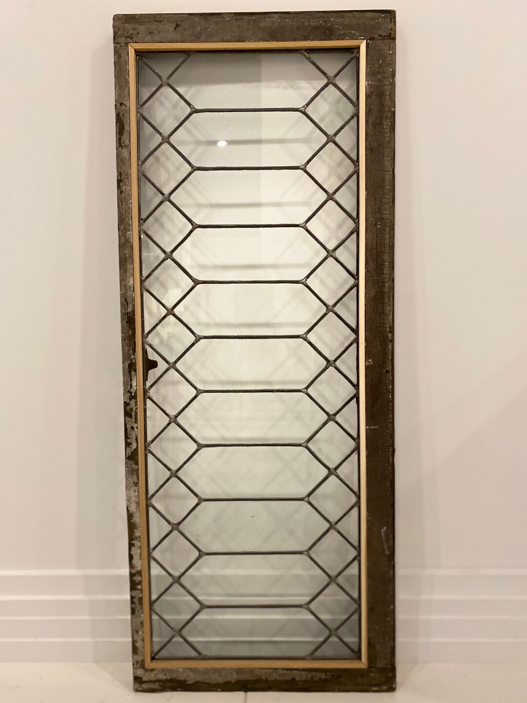 Antique Leaded Glass Transom Window - Etsy