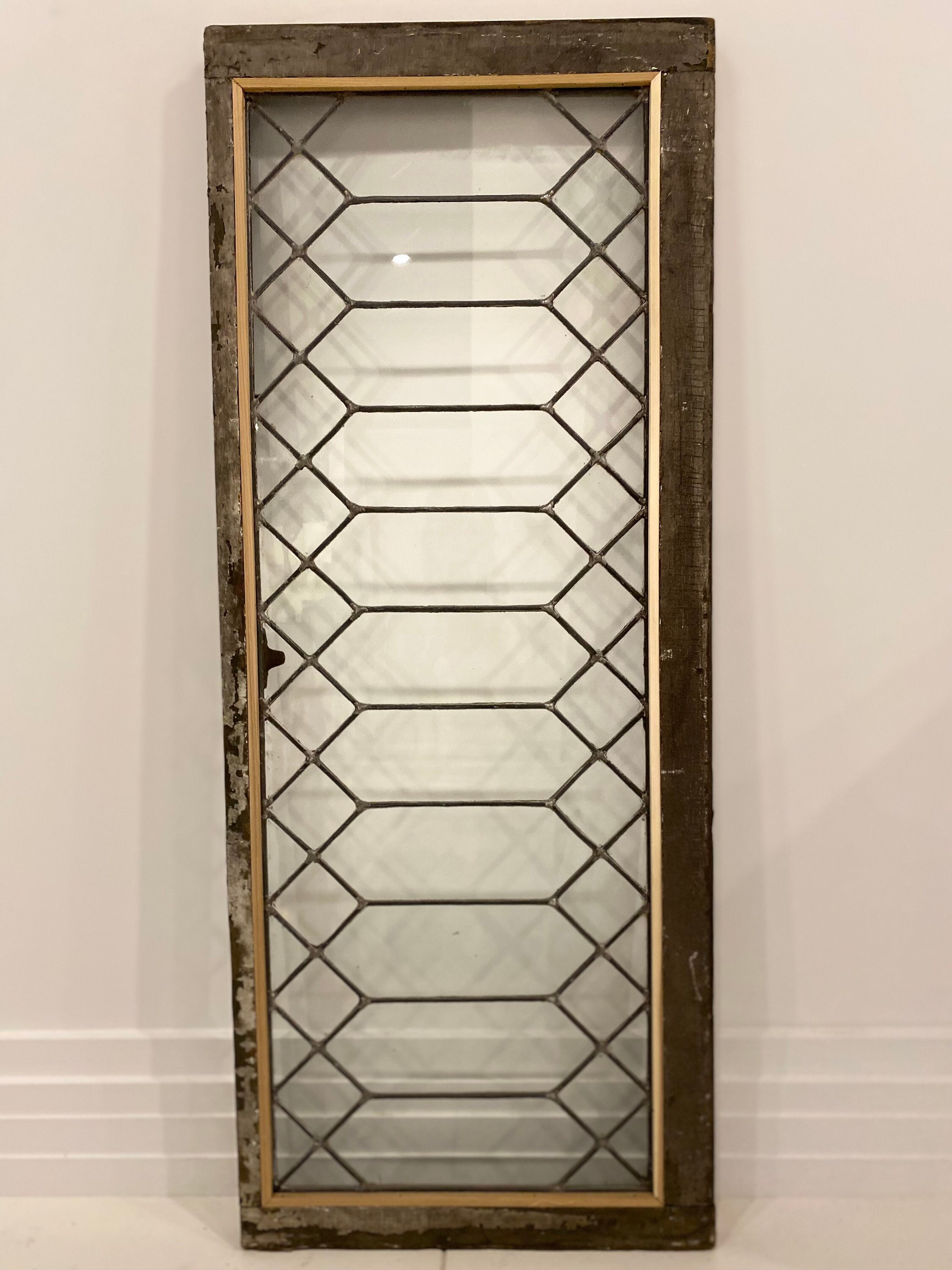 Antique Leaded Glass Transom Window - Etsy